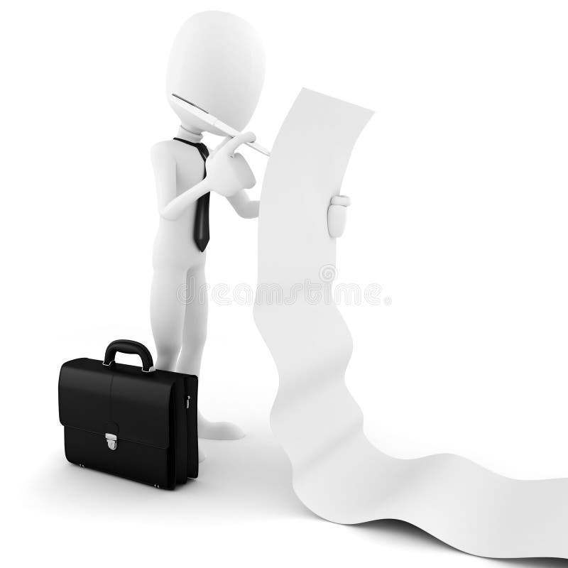 3d man signing a document stock illustration. Illustration of manager ...