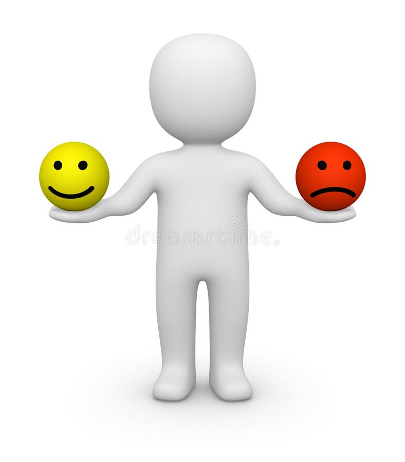 3d man with smiley balls stock illustration. Illustration of emoticon ...