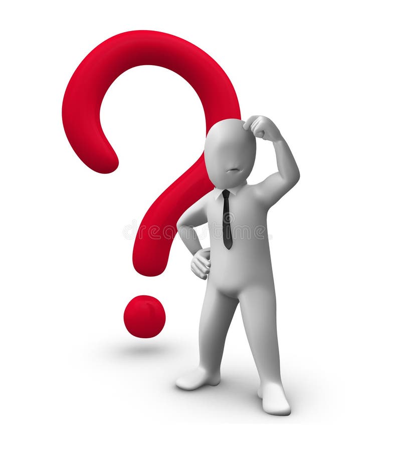 3d man with some problem stock illustration. Illustration of abstract ...