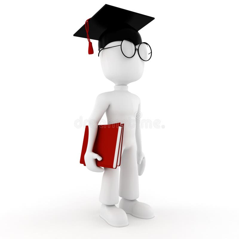 3d man student stock illustration. Illustration of expertise - 27652370