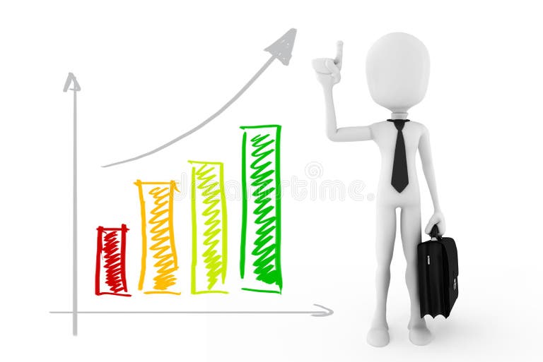 3d man success in business stock illustration. Illustration of color ...
