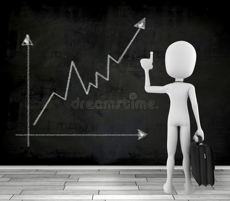 3d man success in business stock illustration. Illustration of graphic ...