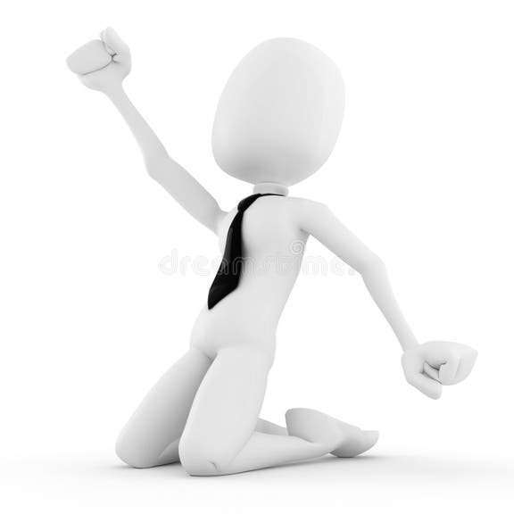 3d Man Success in Business Concept Stock Illustration - Illustration of ...