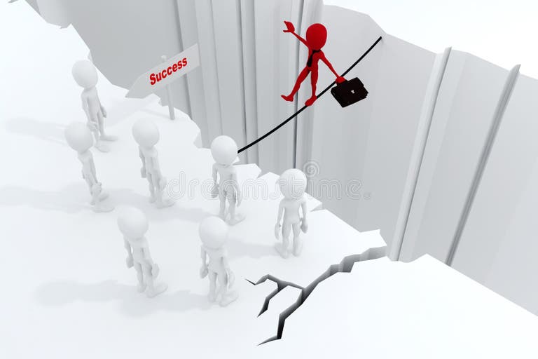 3d Man Successful in Business Stock Illustration - Illustration of ...