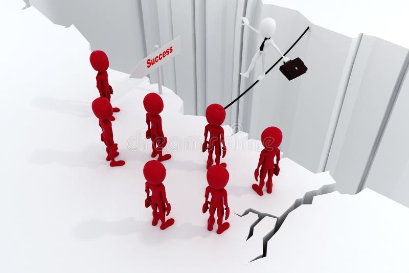 3d Man Successful in Business Stock Illustration - Illustration of ...