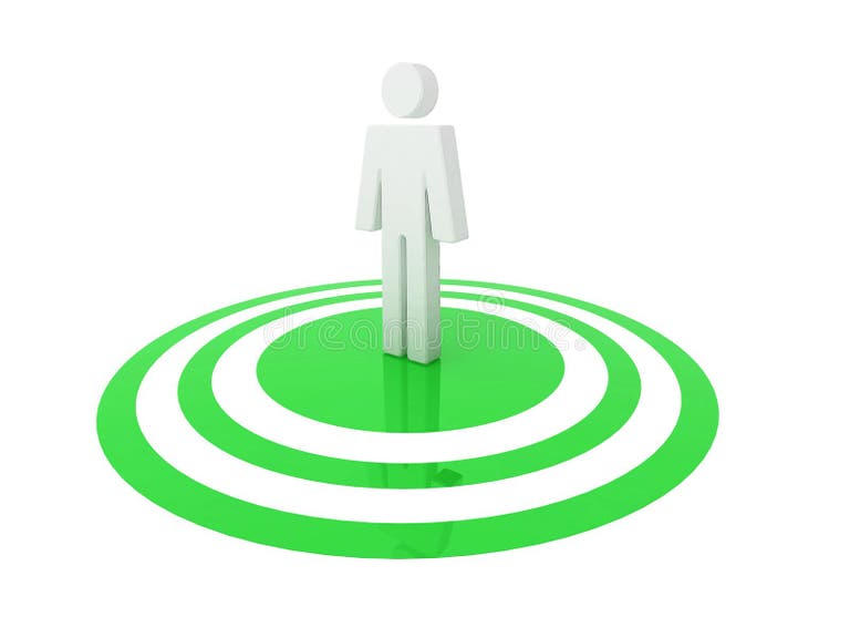 3d man in target stock illustration. Illustration of green - 11064831