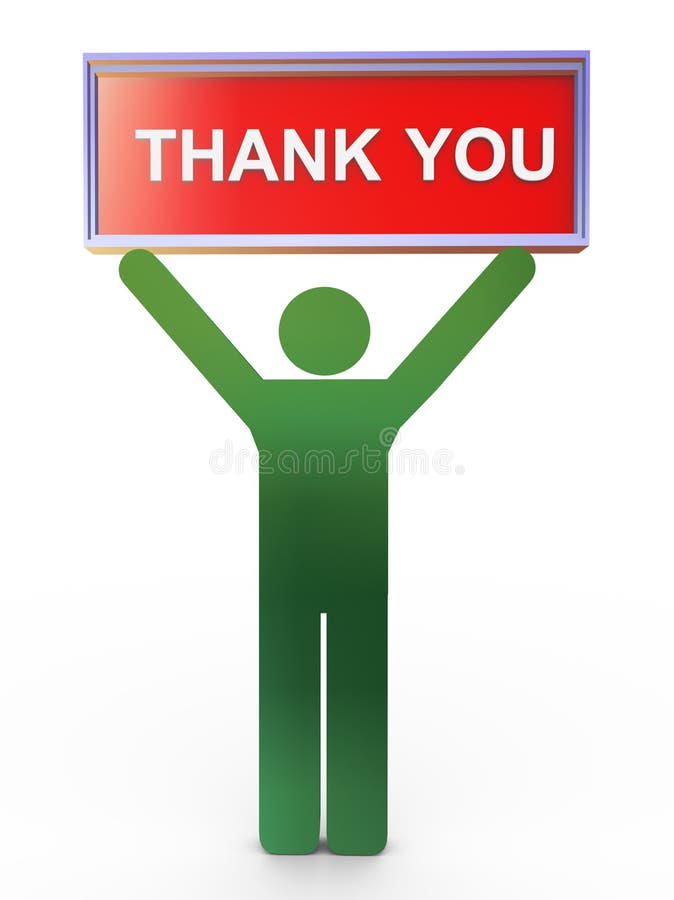 3d man thank you stock illustration. Illustration of thank - 21580759