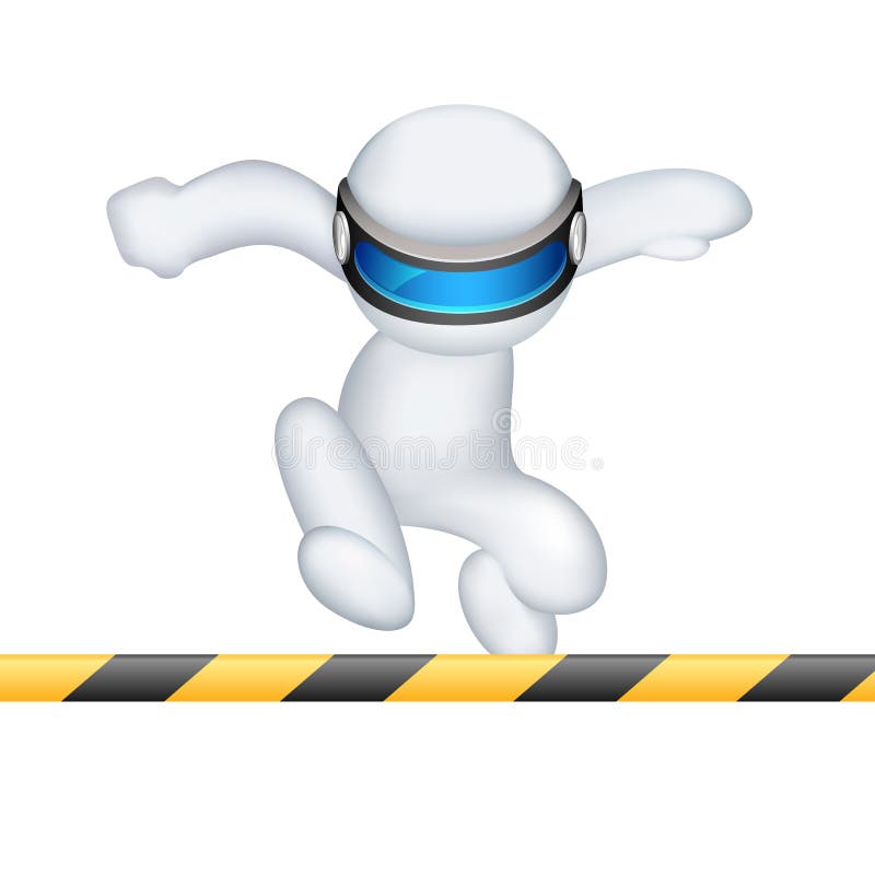 3d Man in Vector Running in Hurdle Race Stock Vector - Illustration of ...