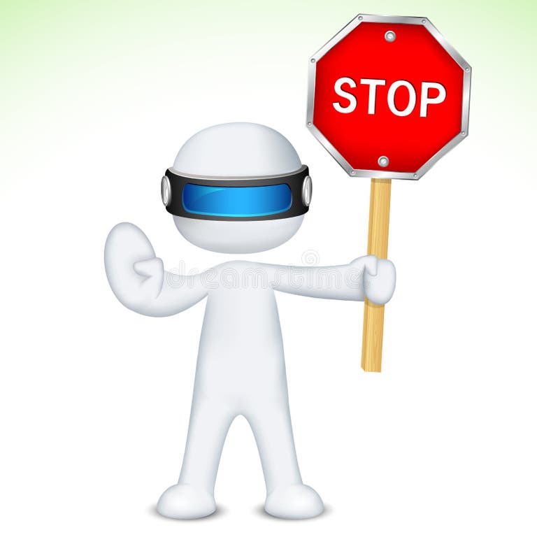 Man Stop Sign Stock Illustrations – 22,524 Man Stop Sign Stock ...