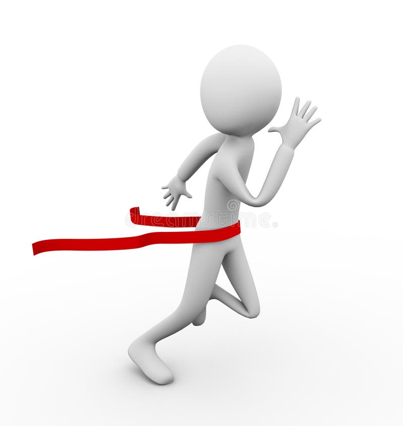 3d man winner stock illustration. Illustration of goal - 18091274