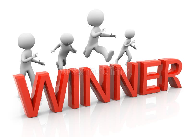 3d man winner stock illustration. Illustration of goal - 18091274