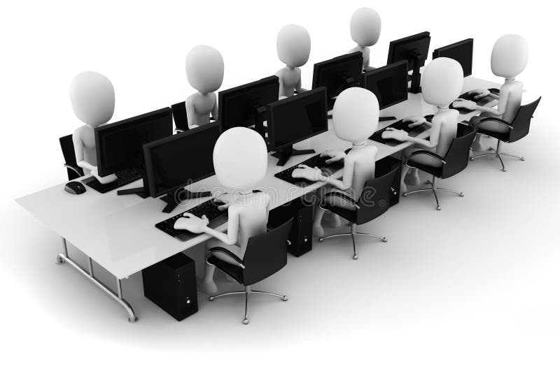 3d man it work team stock illustration. Illustration of partnership ...