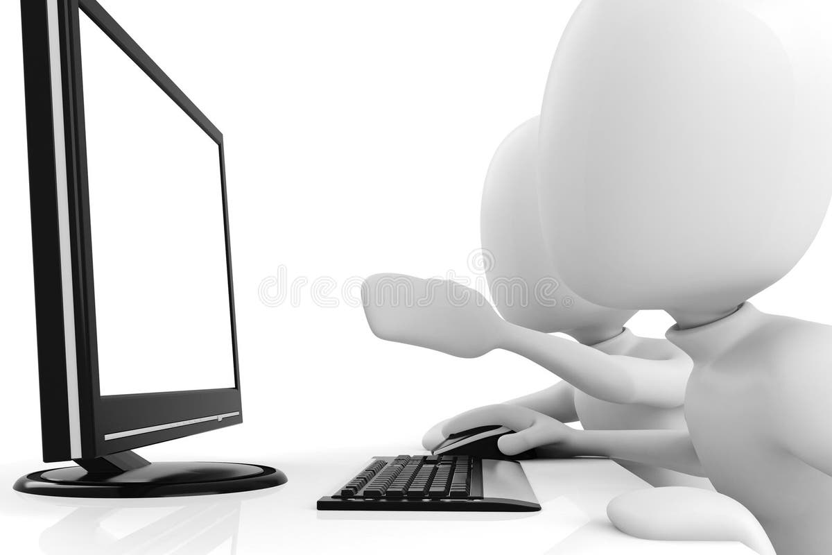 3d Man Working Computer Stock Illustrations – 3,083 3d Man Working ...