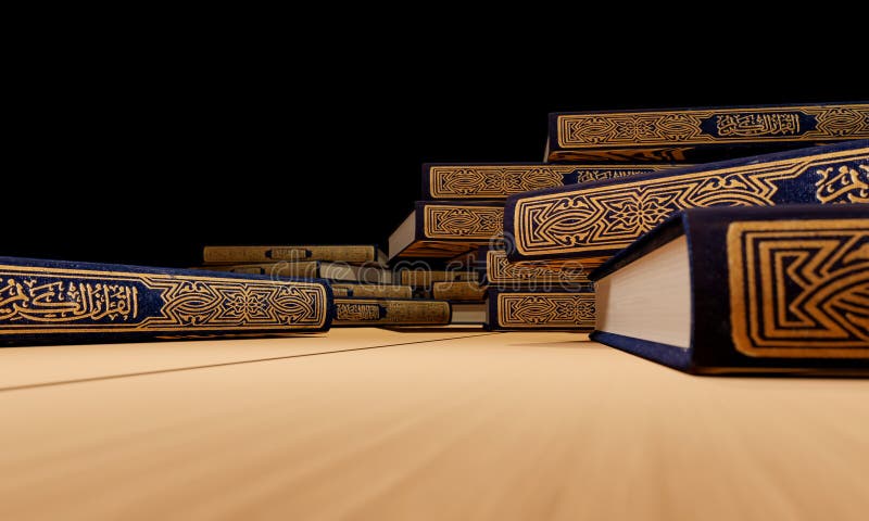 Holy Quran and a Grain of Rice in a Wooden Bowl in the Sack on a Wooden ...