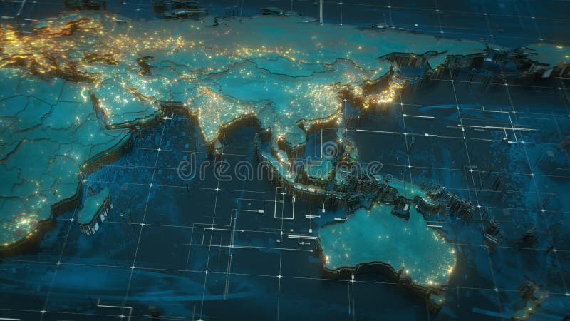 3D Map CG Animation - Detailed Landscapes Stock Video - Video of looped ...