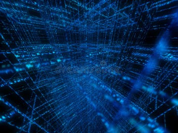 3d matrix stock illustration. Illustration of grid, network - 3387799