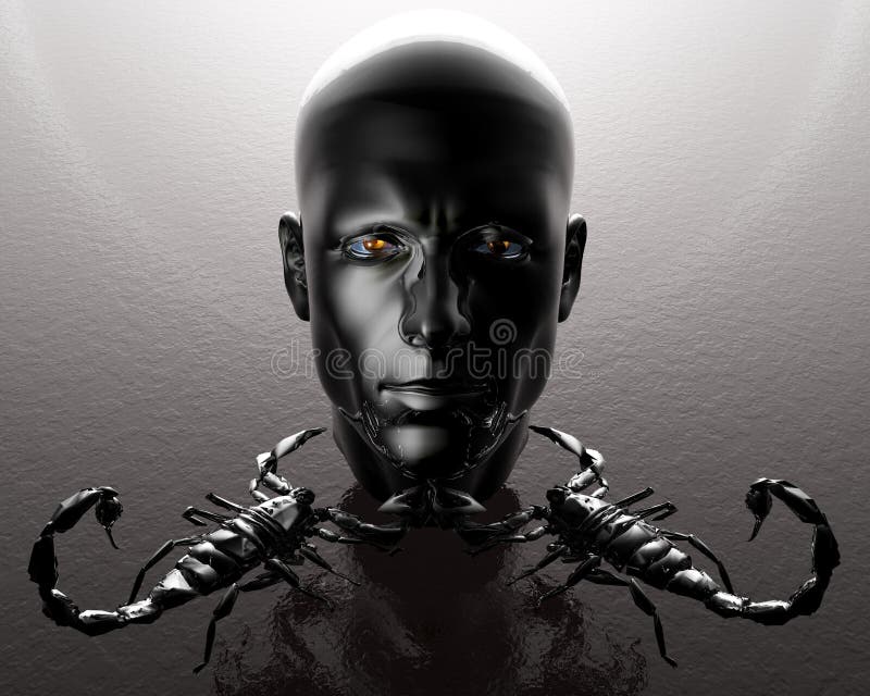 3D men head stock illustration. Illustration of metal - 9487251