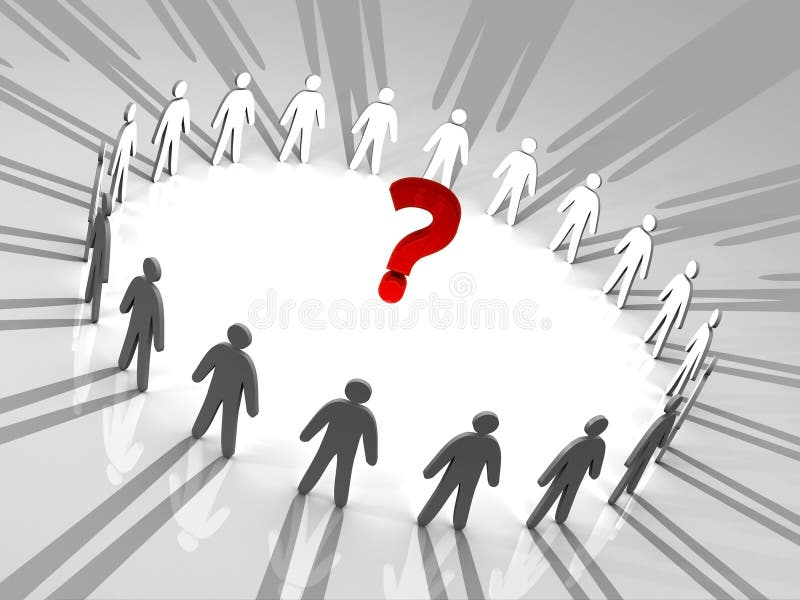 3D Men with no leader stock illustration. Illustration of meeting ...