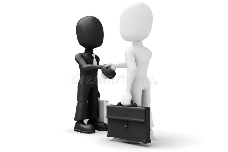 3d men shaking hands stock illustration. Illustration of career - 12373770