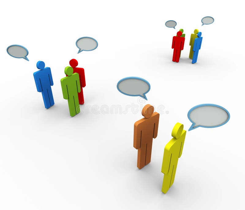 3d men speech bubble stock illustration. Illustration of communicate ...