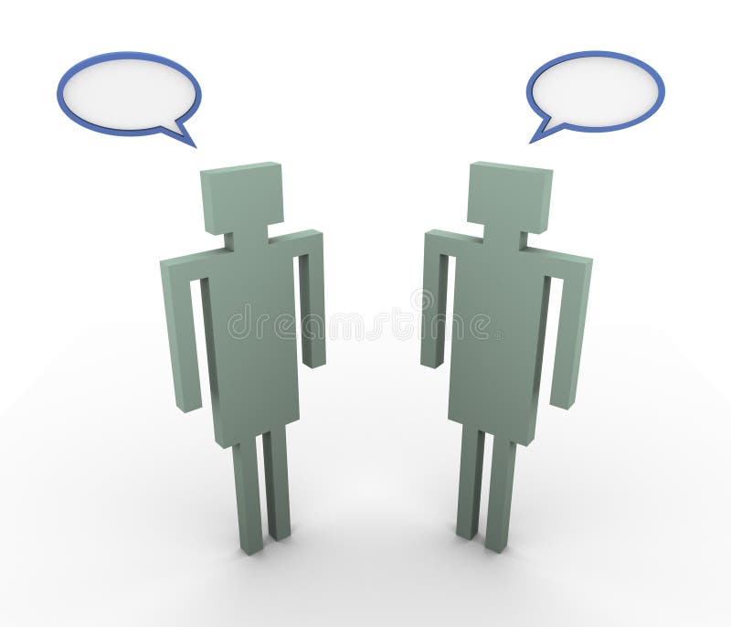 3d people discussion stock illustration. Illustration of concept - 25915294