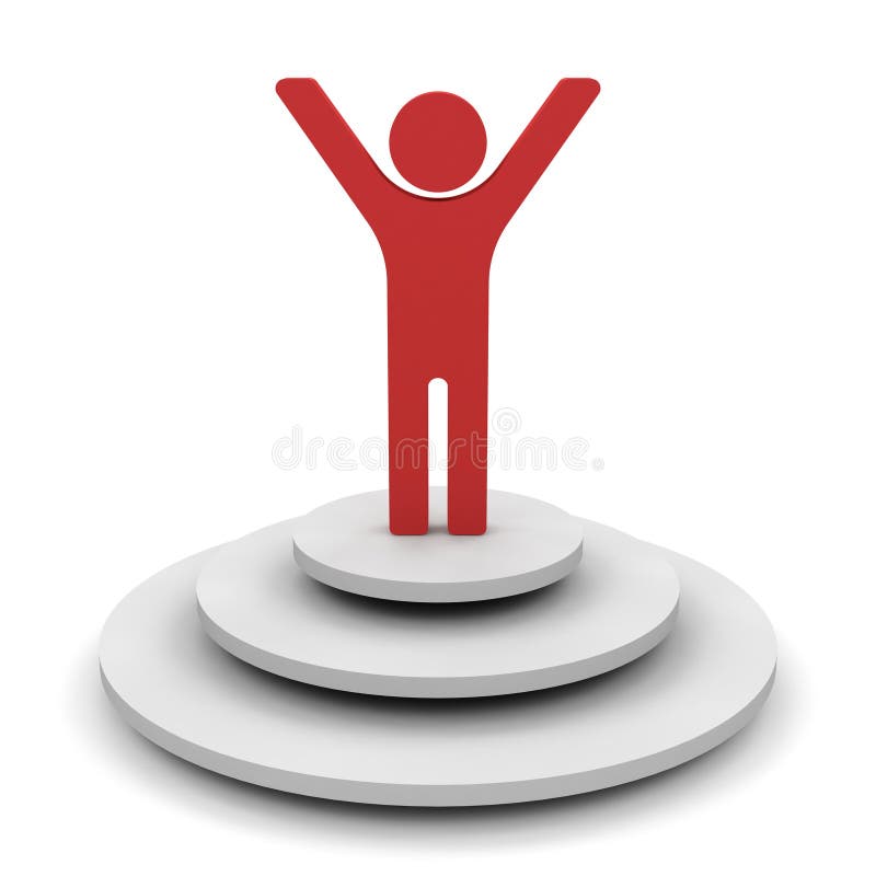Winnaar op het podium stock illustratie. Illustration of podium - 14065741