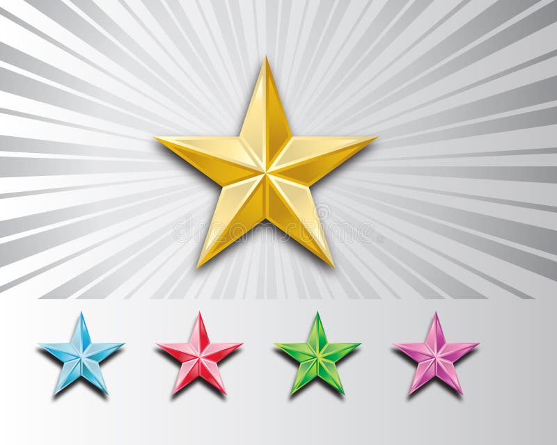 3d metal stars stock vector. Illustration of stars, blue - 19604657