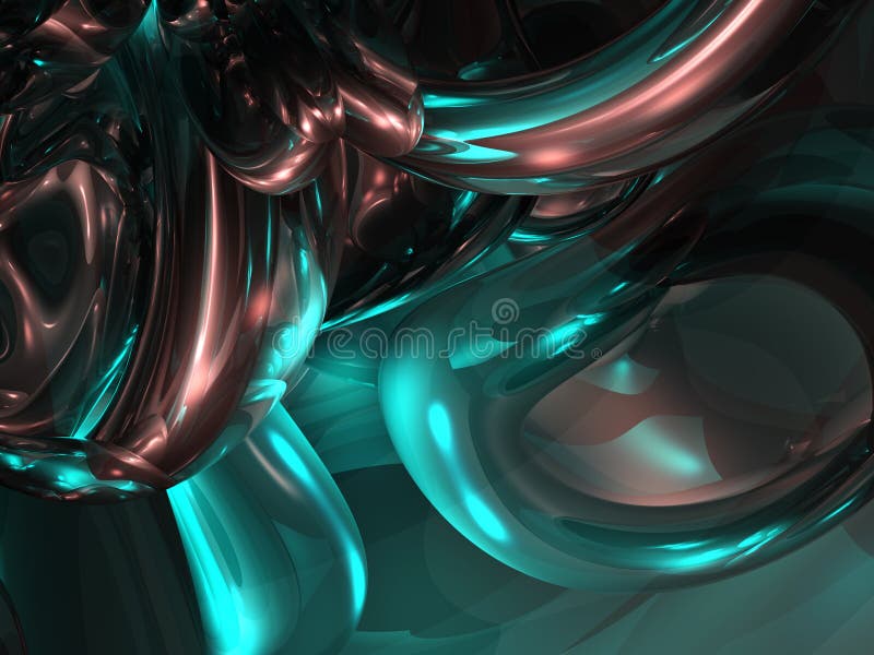 3D Metallic Abstract Background Stock Illustration - Illustration of ...