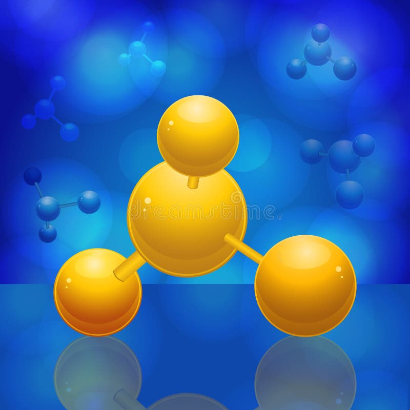 3d molecule stock vector. Illustration of blue, clip - 21602319