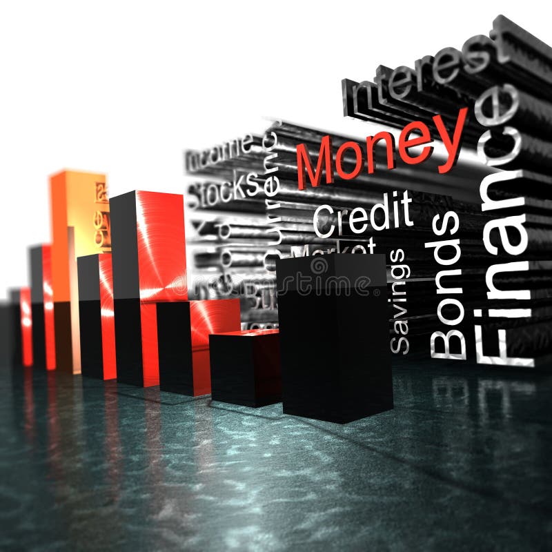 3d Money Statistics stock illustration. Illustration of growth - 10974626