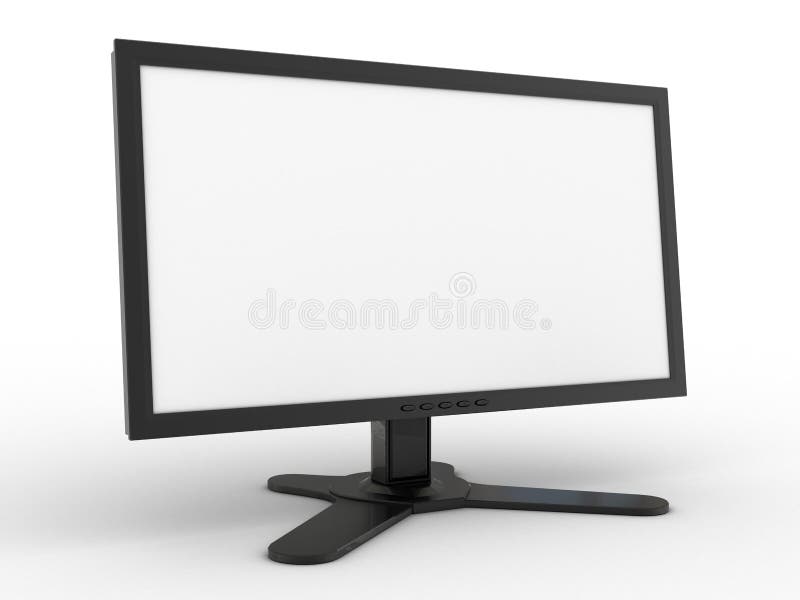 LCD monitor stock vector. Illustration of equipment, technology - 6977231