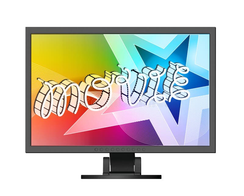 3D Monitor with Color Illustration Stock Illustration - Illustration of ...