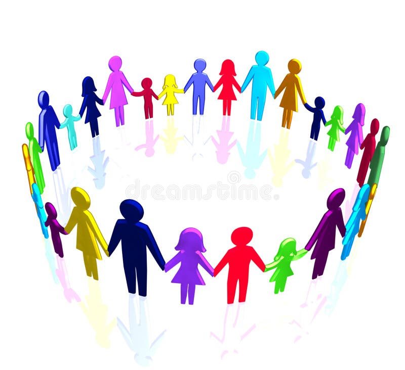 3D - Multicultural Community Stock Illustration - Illustration of ...