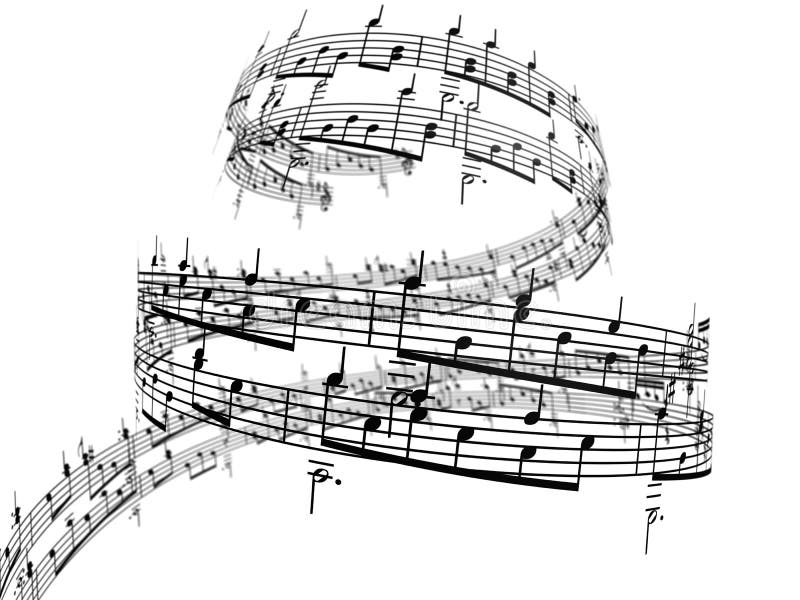 3d music notes stock illustration. Illustration of background - 9244970