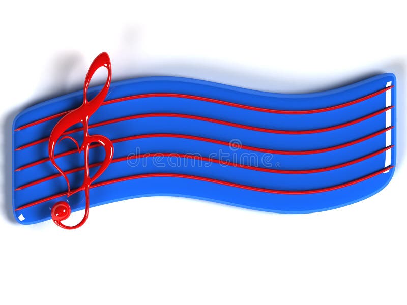 3D Music symbol stock illustration. Illustration of logo - 4974533