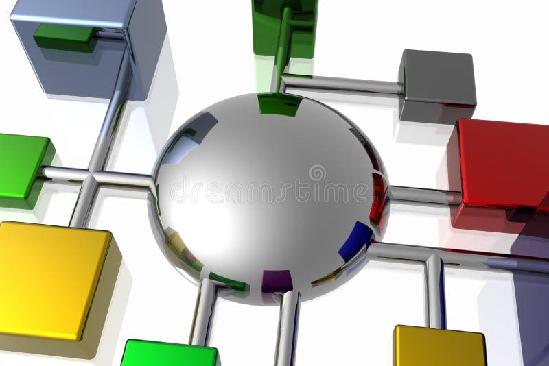 3d network connections stock illustration. Illustration of leadership ...
