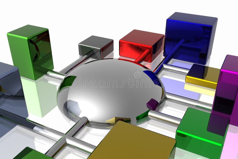 3d network connections stock illustration. Illustration of cable - 4677171