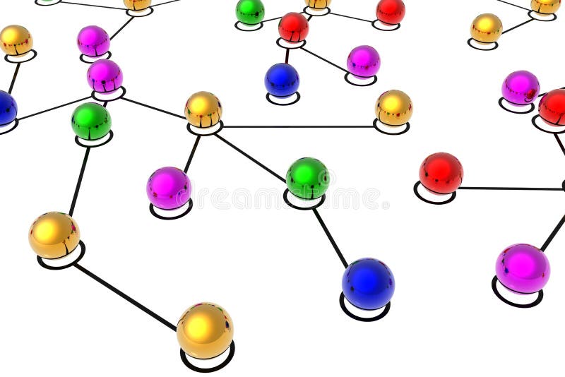 3d network connections stock illustration. Illustration of connect ...