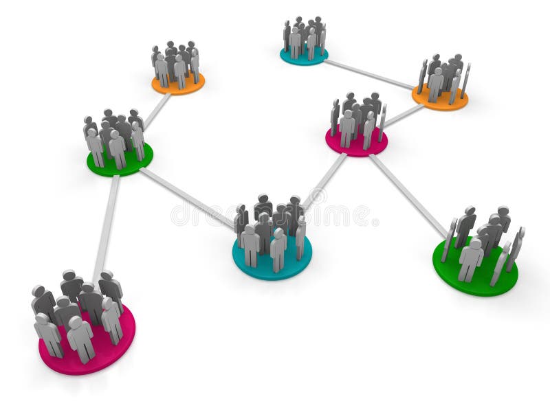 People Communicating Network Connections Stock Illustration ...