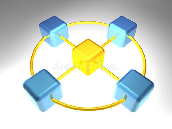 3D-Netzwerkknoten stock abbildung. Illustration von rechnen - 2900317