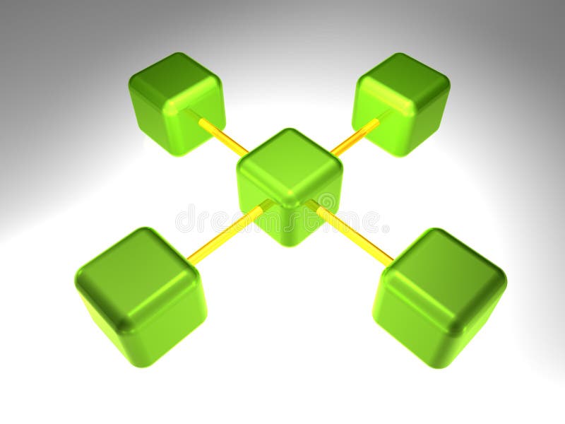 3D-Netzwerkknoten stock abbildung. Illustration von rechnen - 2900317