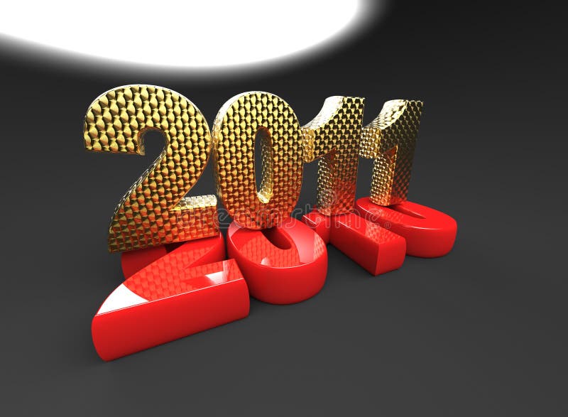 3d Man 2011, Happy New Year! Stock Illustration - Illustration of ...