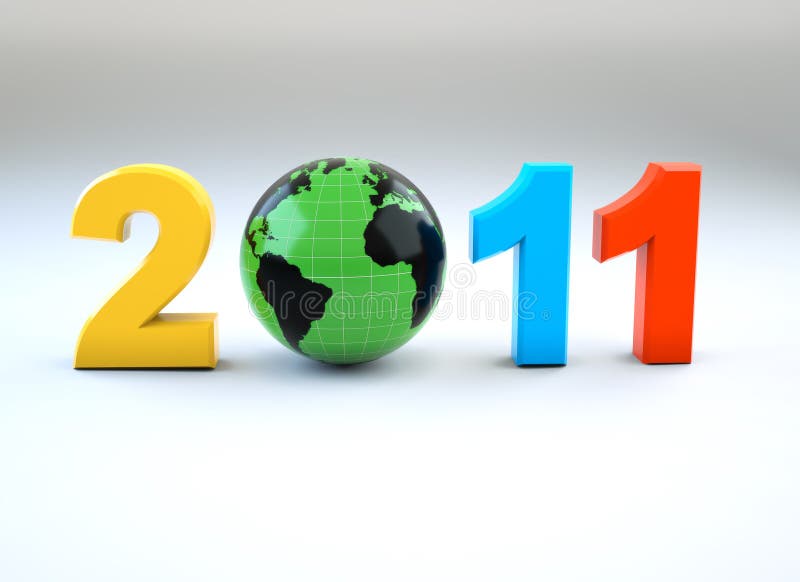3d New Year 2011 Illustration Stock Illustration - Illustration of ...
