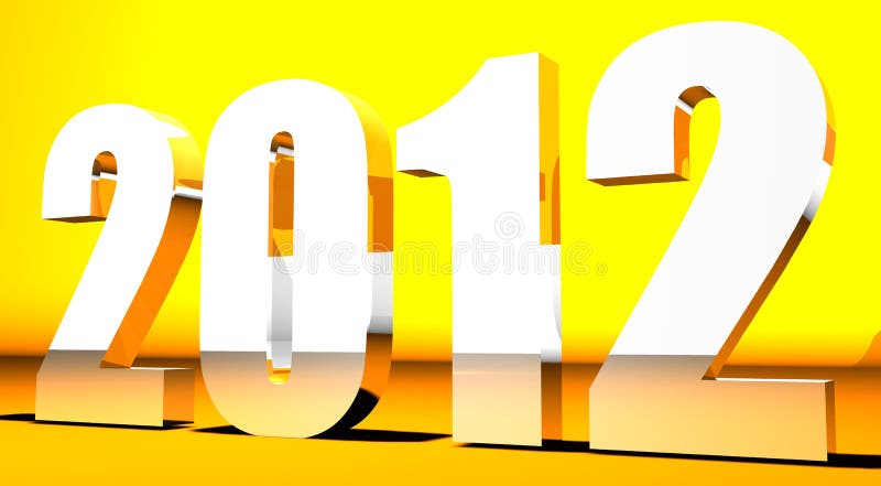 3D New Year 2012 stock illustration. Illustration of isolated - 22026600