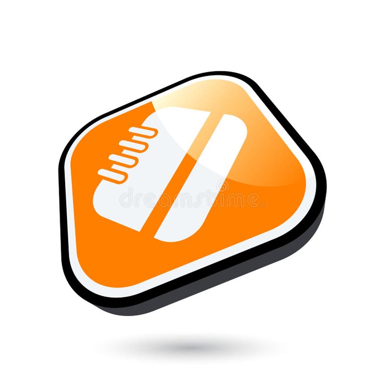 3D Notebook Icon stock vector. Illustration of abstract - 9335886