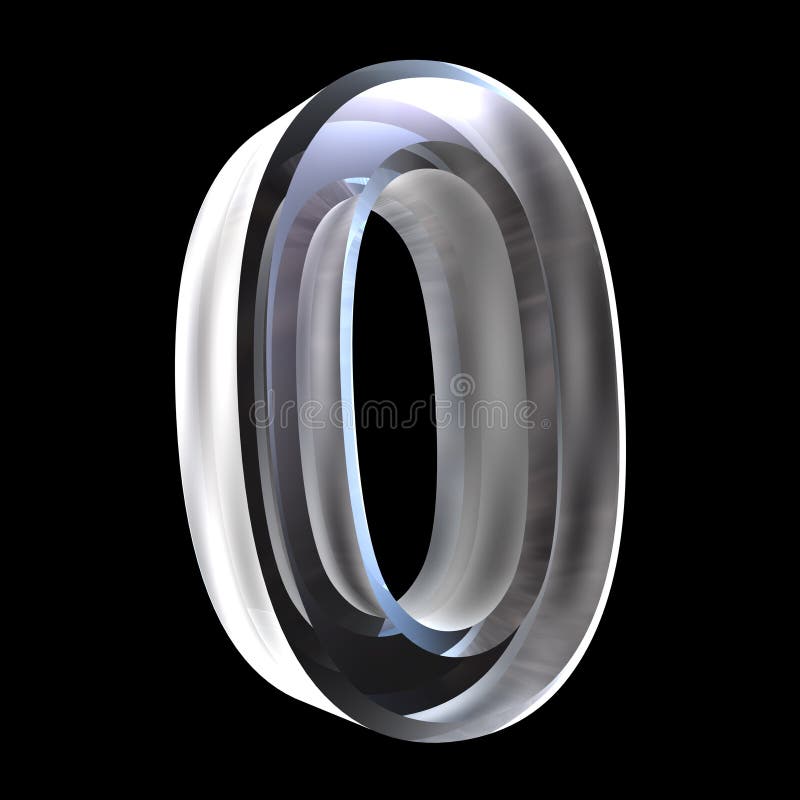 3d number 0 in glass stock illustration. Illustration of small - 5212822