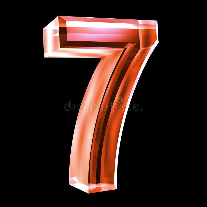Number 7 Black Background Stock Illustrations – 2,073 Number 7 Black ...