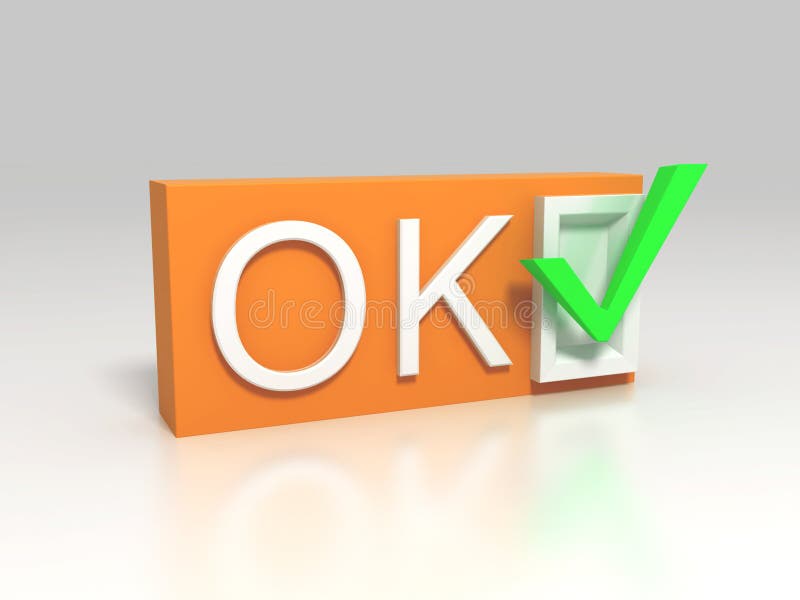 3d OK sign stock illustration. Illustration of confirm - 2735180