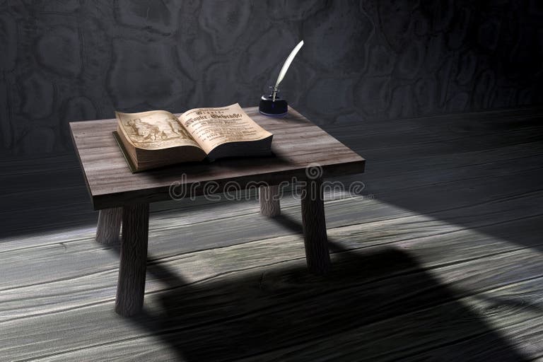 3d old study scene stock illustration. Illustration of graphic - 518683