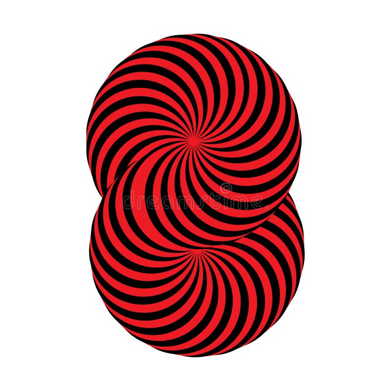 3d Optical Illusion Torus Infinity Knot Spiral Vector Illustration ...